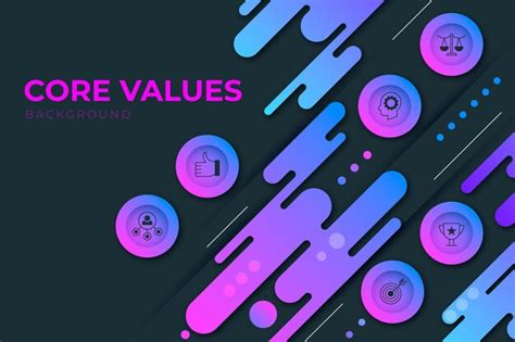 Free Vector Gradient Core Values Background