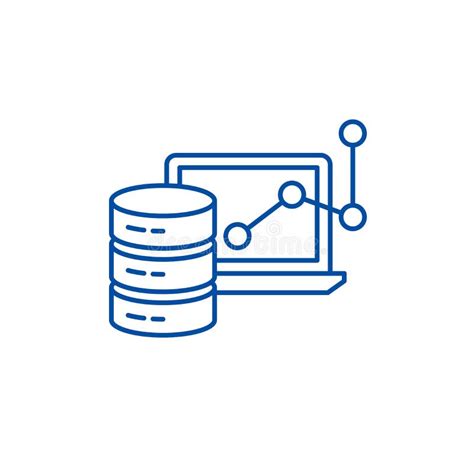Big Data Framework Line Icon Concept Big Data Framework Flat Vector
