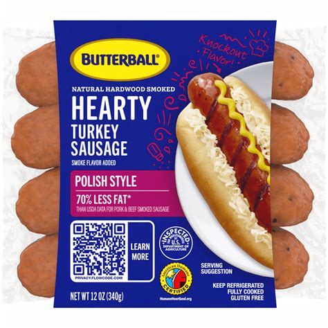 Butterball Polish Style Hearty Turkey Sausage Links 12 Oz Delivery Or