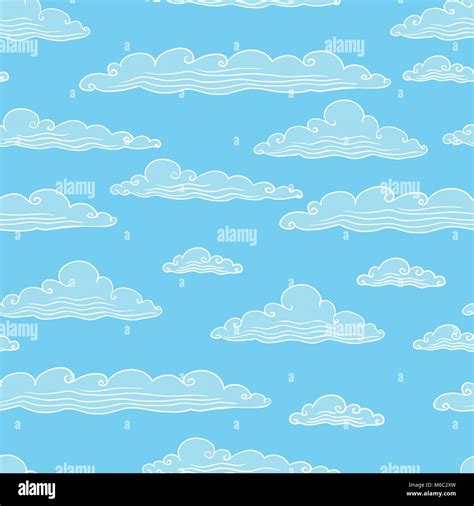 Seamless Background With Clouds Vector Illustration Stock Vector Image Art Alamy