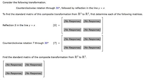 solved consider the following transformation counterclockwise rotation