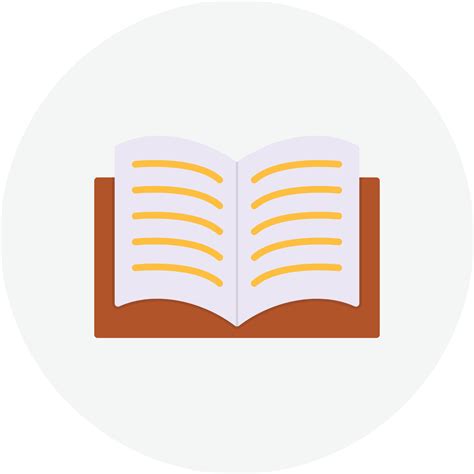 Open Book Flat Circle 9570737 Vector Art At Vecteezy