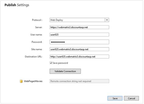 Aspnet 웹 페이지 소개 Webmatrix를 사용하여 사이트 게시 Microsoft Learn