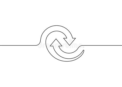 Cycle Arrow Agile Continuous Line Art Repeat Process Circular Moving One Stroke Sketch