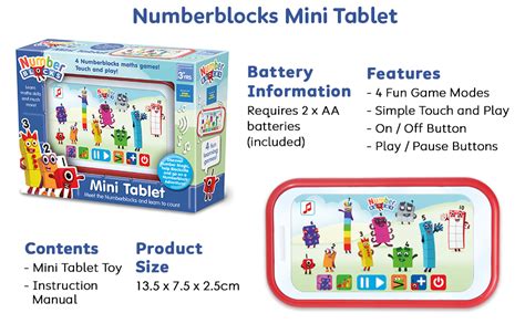 Numberblocks Mini Tablet Toy Interactive Number Blocks Learning With 4 Fun Maths Activities