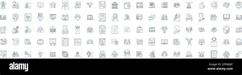 Production Line Line Icons Collection Efficiency Automation Assembly Manufacturing Quality