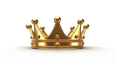 Premium AI Image Gold Crown Isolated On White Background Generative AI