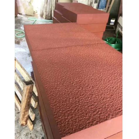 House Facade Design Cladding Panel Material Red Sandstone Commercial Building Exterior Facade