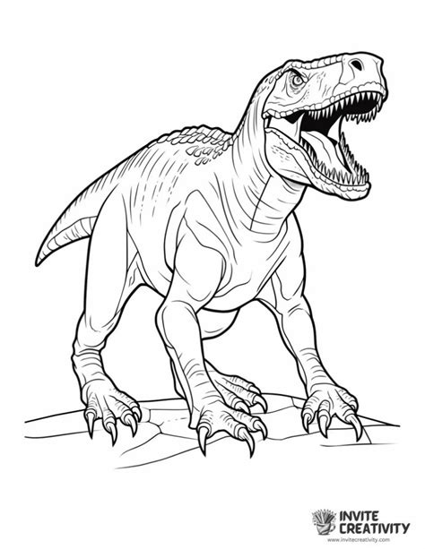Tyrannosaurus Rex Coloring Pages Free Printable Pdfs Invite Creativity