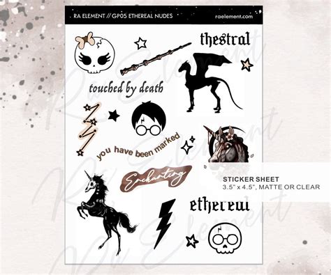 Ethereal Nudes Harry Potter Fandom Sticker Sheet GP05 Etsy