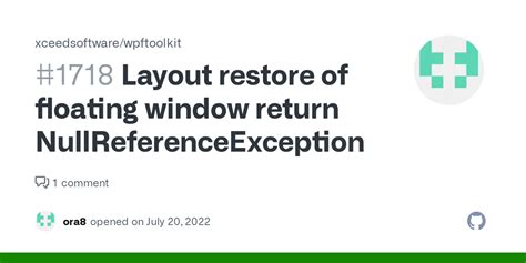 Layout Restore Of Floating Window Return Nullreferenceexception · Issue