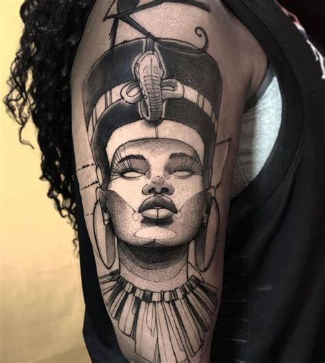 30 Pretty Nefertiti Tattoos You Will Love Nefertiti Tattoo Egyptian