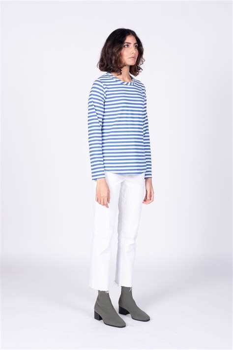 Emilia Top Blue Stripe The Collaboration