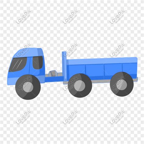工程機械大卡車插畫psd圖案素材免費下載，可愛卡通圖片，尺寸2000 × 2000px Lovepik