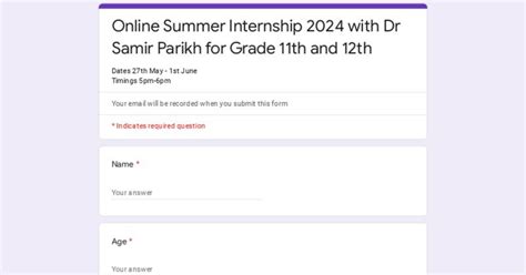 Uninxt On Linkedin Online Summer Internship 2024 With Dr Samir Parikh For Grade 11th And 12th