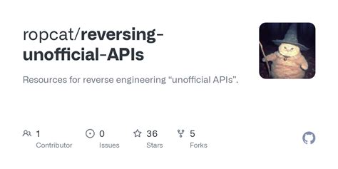 github ropcat reversing unofficial apis resources for reverse