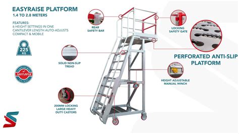 Adjustable Mobile Work Platform EasyRaise By SafeSmart