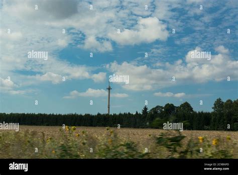 GSM Transceiver Tower In The Country Base Transceiver Station BTS Cellular Technology