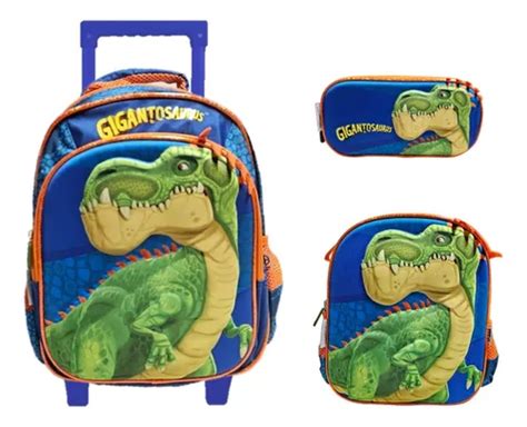 Kit Mochila Lonchera Y Lapicera Gigantosaurus Kinder Vs Envío gratis