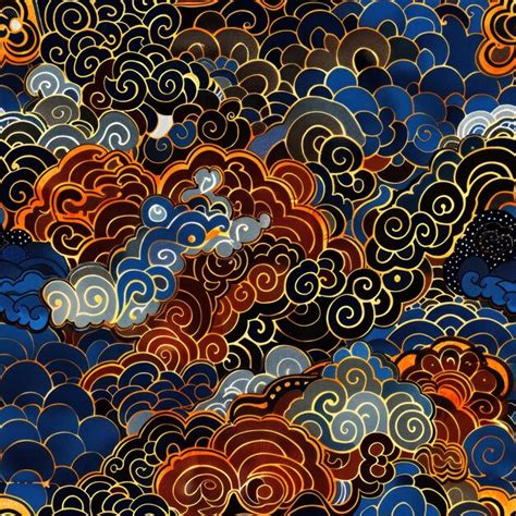 Pattern Of Batik Premium Ai Generated Image