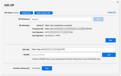 Smartsheet Saml Integration