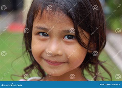 Portrait Sweet Girl Smiling Stock Image Image Of Asian Innocent