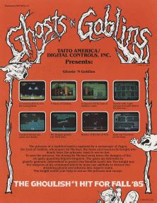 Ghosts N Goblins Taito Video Game 1985 USA The Arcade Flyer