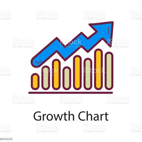 성장 차트 채워진 개요 아이콘 디자인 그림입니다 흰색 배경 Eps 10 파일의 데이터 기호 0명에 대한 스톡 벡터 아트 및 기타 이미지 Istock