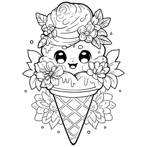 Ice Cream Coloring Page