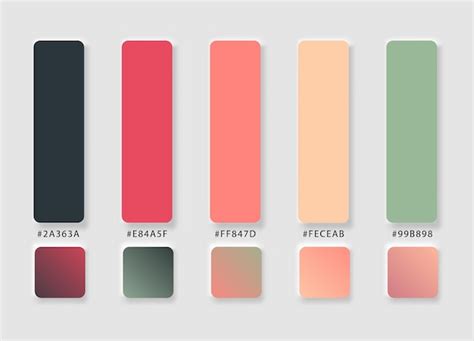 Premium Vector Vector Color Palette Combination Of Different Color