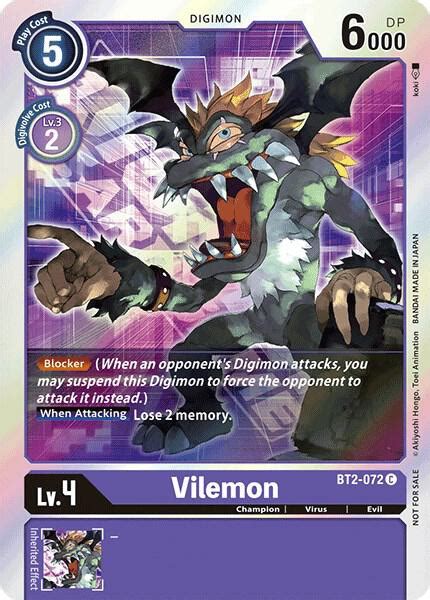 Vilemon Bt2 072 Event Pack 1 Release Special Booster 10