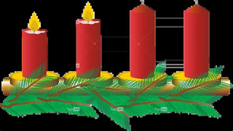 来临第二次降临降临节圣诞节圣诞饰品降临节安排插花蜡烛免抠素材模板下载 图巨人