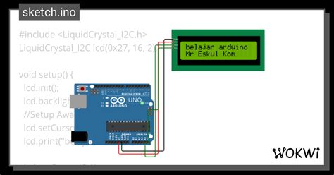 Praktik Es2 Lcd I2c Wokwi Esp32 Stm32 Arduino Simulator