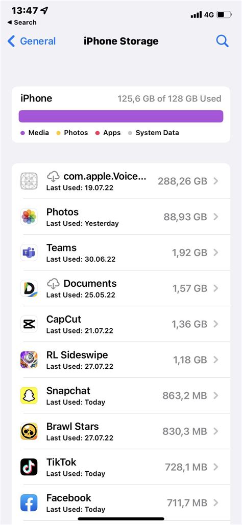 Storage Problem R Ios