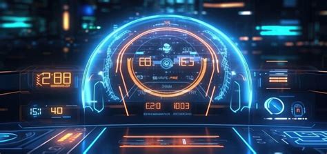 Futuristic Virtual Car Dashboard Interface Premium Ai Generated Image