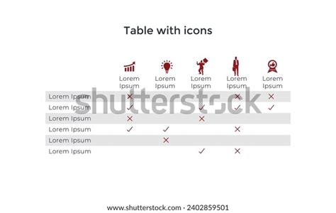 Elements Business Success Rectangular Matrix Infographic Stock Vector