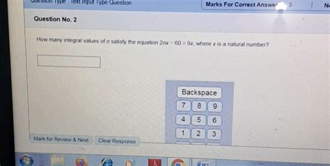 Quesion Type Lext Input Type Question Marks StudyX