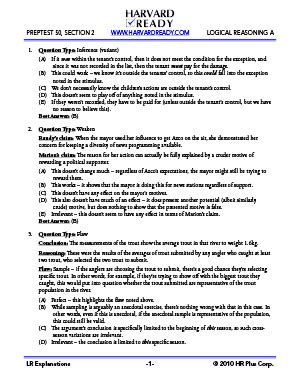 LSAT Logical Reasoning Explanations Cambridge LSAT