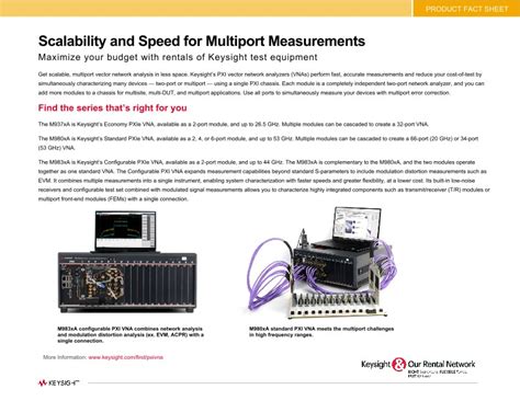Scalability And Speed For Multiport Measurements Pdf Asset Page Keysight