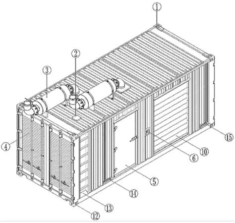 Perkins Diesel Generator Container Type Genset Rise Power