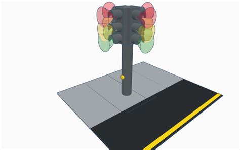 3d design stop light model tinkercad