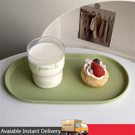 Simple Pure Color Trays Tableware Dessert Platers Ins Style Table