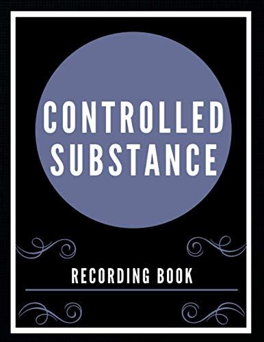 Controlled Substance Recording Book Medication Log Book Controlled