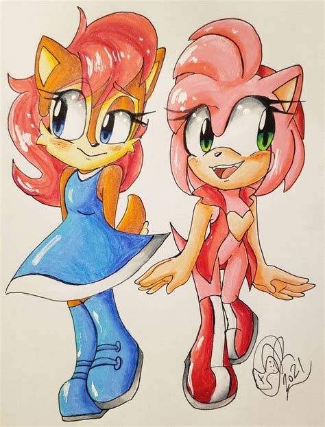 Redraw Outfit Swap Amy And Sally By Yoshiyoshi700 On Deviantart