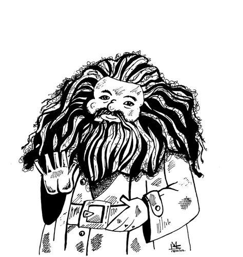 Hagrid From Hogwarts Drawing By Satyam Mishra Fine Art America
