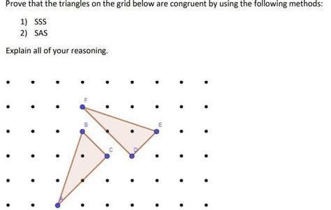 Answered Prove That The Triangles On The Grid Below Are Congruent By