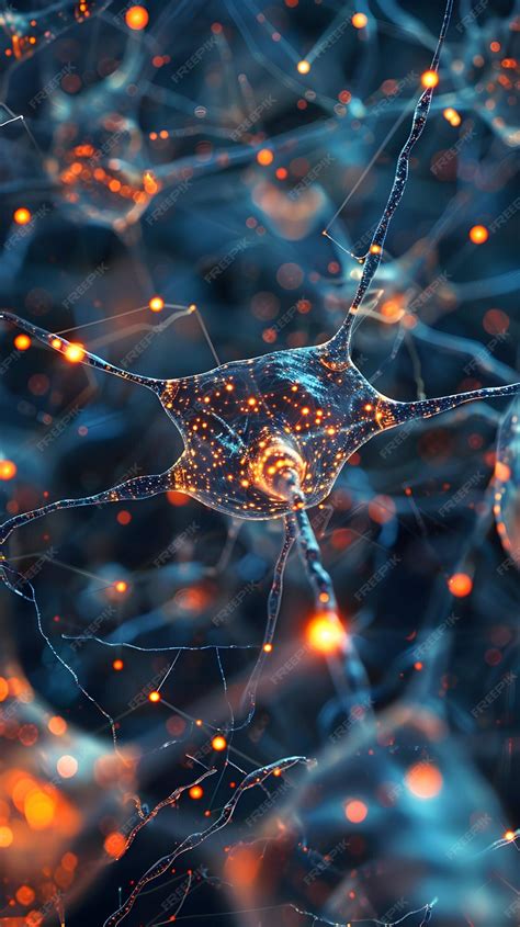 Premium Photo Digital Synaptic Network Illustration In Abstract Environment Neural Network Concept