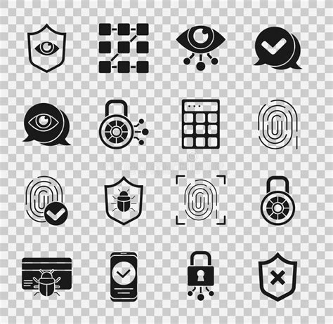 Set Shield With Cross Mark Safe Combination Lock Fingerprint Eye