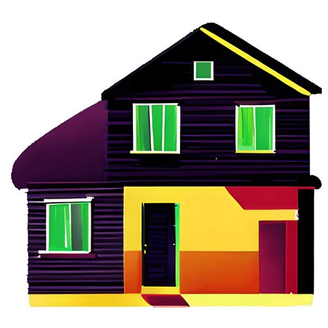 Black Green Yellow Red House In The Caribbean · Creative Fabrica