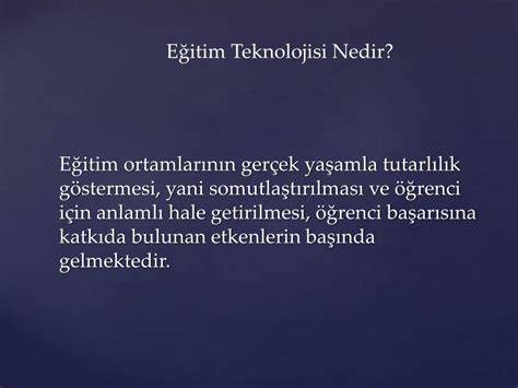 PPT Öğretim Teknolojileri ve Materyal Tasarımı PowerPoint Presentation ID